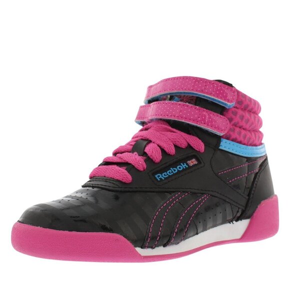Reebok | Shoes | Reebok New Girls Freestyle Hi Sneaker Blackpinkblue ...